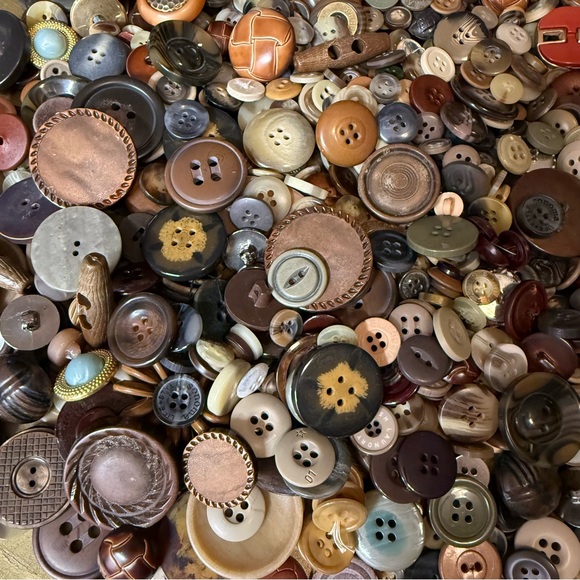 Vintage | Office | Vintage 2 Pound Button Lot Huge Collection Brown ...